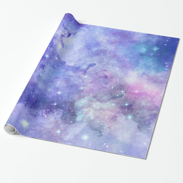 Watercolor Purple Blue And Pink Wrapping Paper | Zazzle