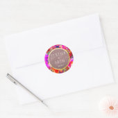 Watercolor purple floral wedding sticker | Zazzle