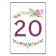 Watercolor Purple Roses Greenery Table Numbers | Zazzle