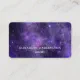 Watercolor purple space. Modern galaxy stars Business Card | Zazzle