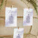 Watercolor Purple Table Number Seating Chart Cards | Zazzle