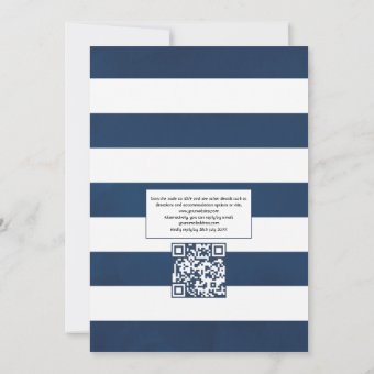 Watercolor QR Code RSVP Nautical Wedding Invitation | Zazzle