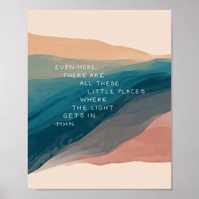 Watercolor quote poster | Zazzle