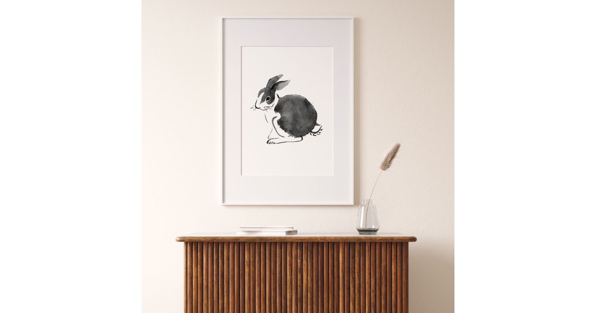 Watercolor Rabbit, Year of The Rabbit 2023 Poster | Zazzle