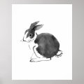 Watercolor Rabbit, Year of The Rabbit 2023 Poster | Zazzle