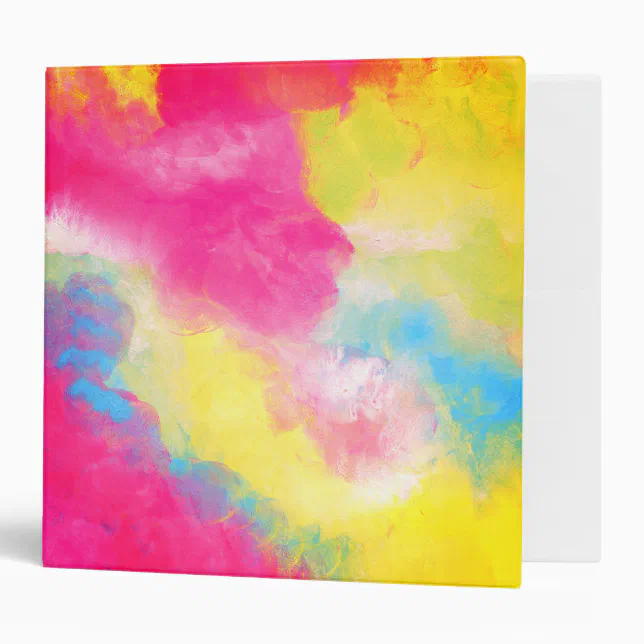 Watercolor Rainbow 3 Ring Binder | Zazzle