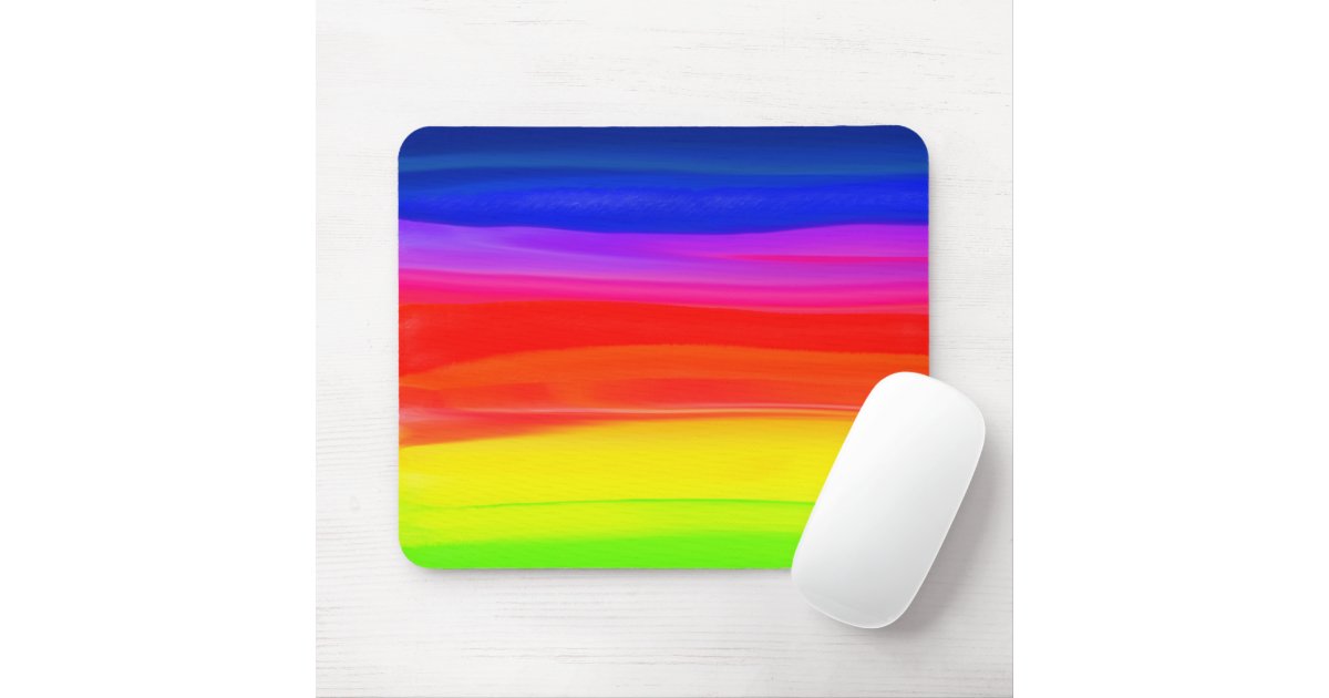 watercolor rainbow abstract poster mouse pad | Zazzle
