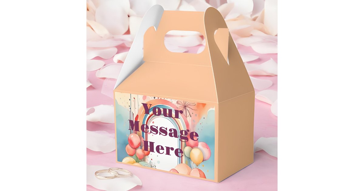 Watercolor Rainbow Bliss Party Favor Boxes | Zazzle