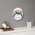 Watercolor Rainbow Clock | Zazzle