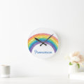 Watercolor Rainbow Clock | Zazzle