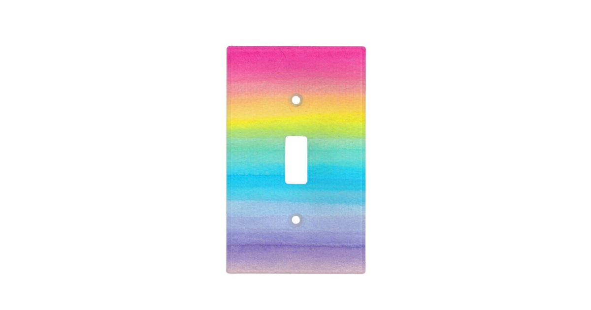 Watercolor Rainbow Light Switch Cover | Zazzle