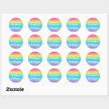 Watercolor Rainbow Name Label Stickers | Zazzle