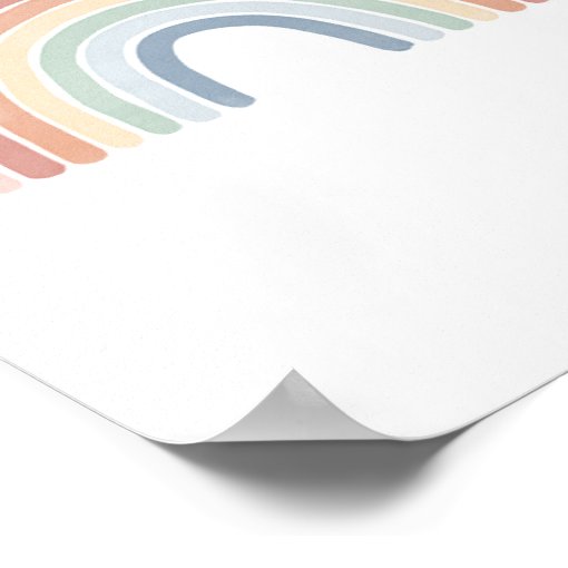 Watercolor Rainbow Nursery Poster | Zazzle