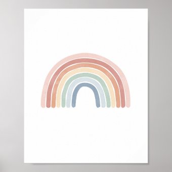 Watercolor Rainbow Nursery Poster | Zazzle