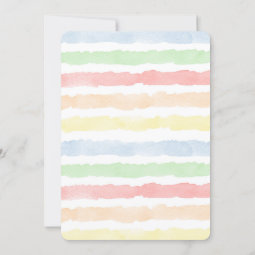 Watercolor rainbow pastel girl birthday party invitation | Zazzle