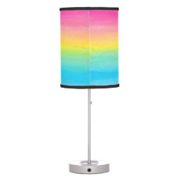 Watercolor Rainbow Table Lamp | Zazzle
