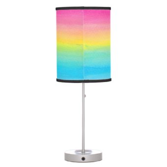 Watercolor Rainbow Table Lamp | Zazzle