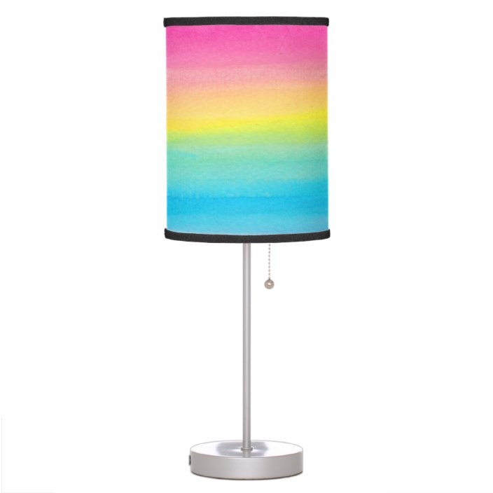 Watercolor Rainbow Table Lamp | Zazzle.com