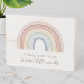 Watercolor Rainbow Teacher Appreciation Wooden Box Sign | Zazzle