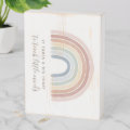 Watercolor Rainbow Teacher Appreciation Wooden Box Sign | Zazzle
