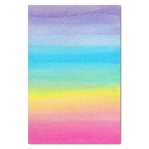 Watercolor Rainbow Tissue Paper | Zazzle