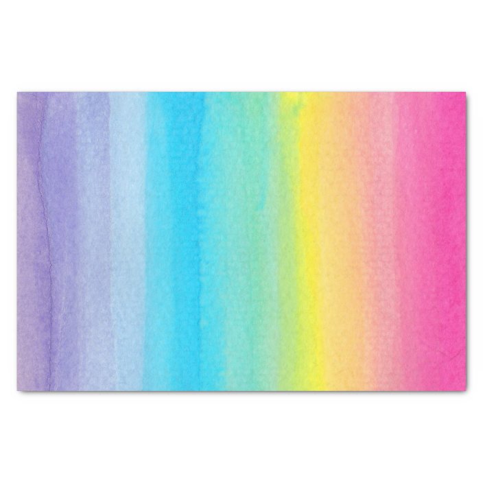 Watercolor Rainbow Tissue Paper | Zazzle.com