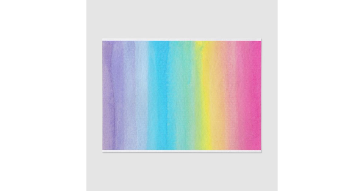 Watercolor Rainbow Tissue Paper | Zazzle