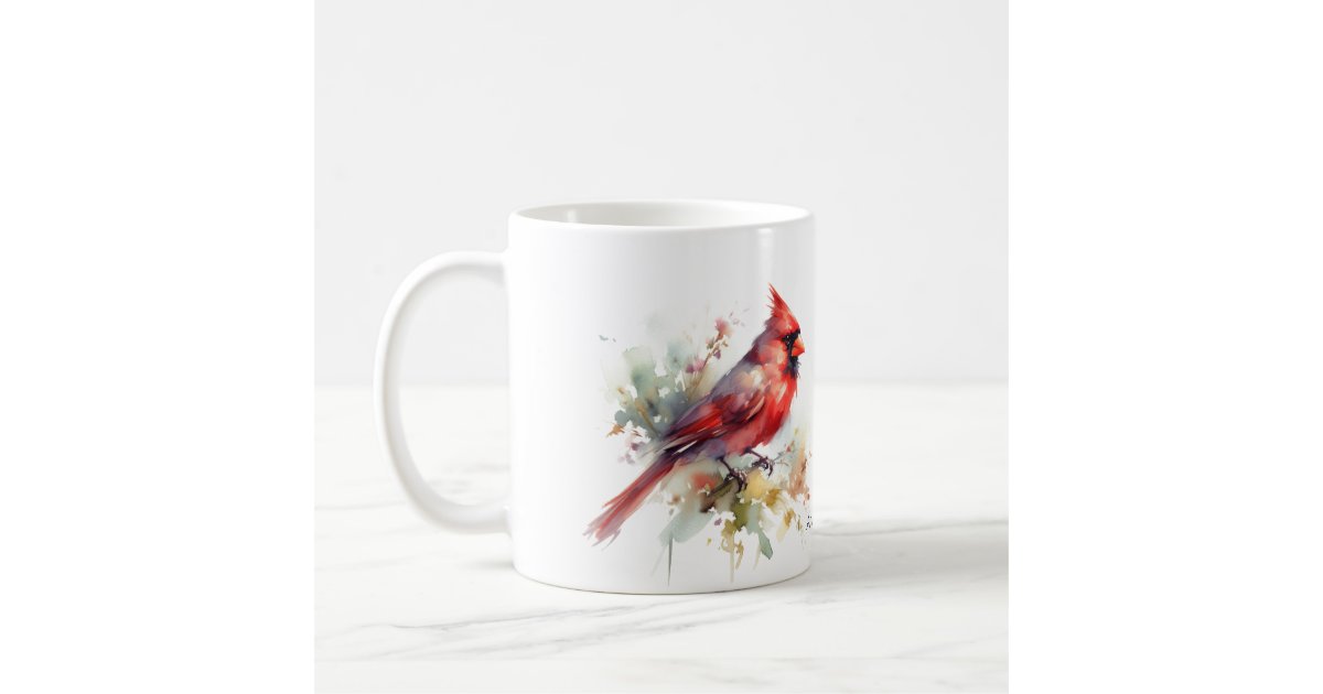 Watercolor Red Cardinal Coffee Mug | Zazzle