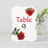 Watercolor Red Rose - Table Numbers | Zazzle