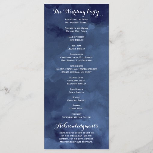 Watercolor Romance Wedding Programs | Zazzle