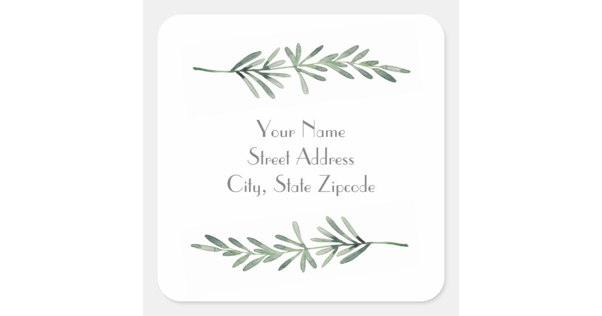 'Watercolor Rosemary' Labels | Zazzle