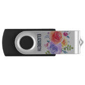 Watercolor Roses Floral Bouquet Flash Drive | Zazzle
