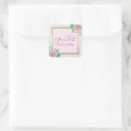 Watercolor Roses & Rustic Wood Shabby Chic Cottage Square Sticker | Zazzle