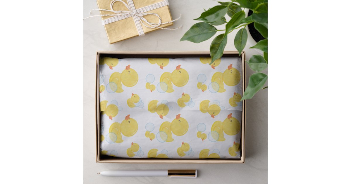 Watercolor Rubber Ducky Tissue Paper | Zazzle