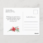 Watercolor Rudolf Reindeer Merry Christmas Holiday Postcard | Zazzle
