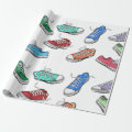 Watercolor Running Shoe Wrapping Paper | Zazzle