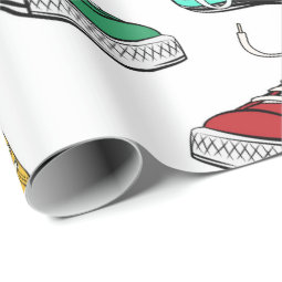 Watercolor Running Shoe Wrapping Paper | Zazzle