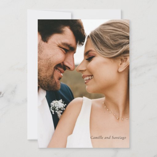 Watercolor Rustic Fall Photo Wedding Invitation | Zazzle