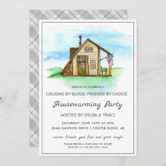 Watercolor Rustic Farmhouse Housewarming Party Invitation | Zazzle