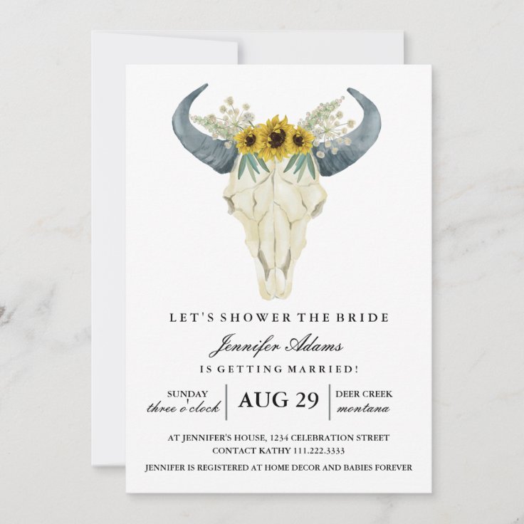Watercolor Rustic Rodeo | Bridal Shower Invitation | Zazzle