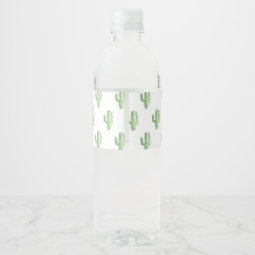 Watercolor Saguaro Cactus Water Labels | Zazzle