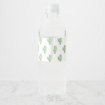 Watercolor Saguaro Cactus Water Labels | Zazzle