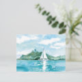 Watercolor Sailing Nature Landscape Postcard | Zazzle