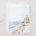 Watercolor Sand Castle Beach Bachelorette Party Invitation | Zazzle