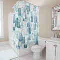 Watercolor Sea Glass Shower Curtain | Zazzle