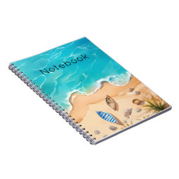 watercolor sea side notebook | Zazzle