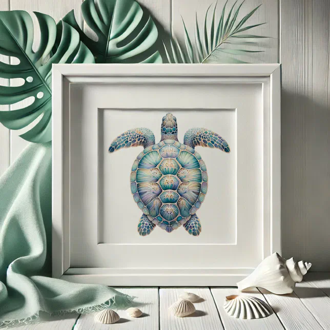 Watercolor Sea Turtle Art Poster | Zazzle