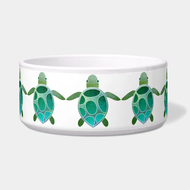 Watercolor Sea Turtle Bowl | Zazzle