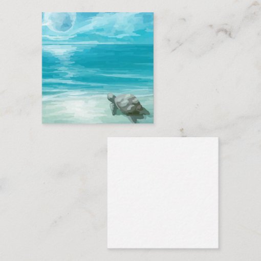 Watercolor Sea Turtle Nesting Note Card | Zazzle