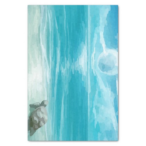 Watercolor Sea Turtle Nesting Tissue Paper | Zazzle